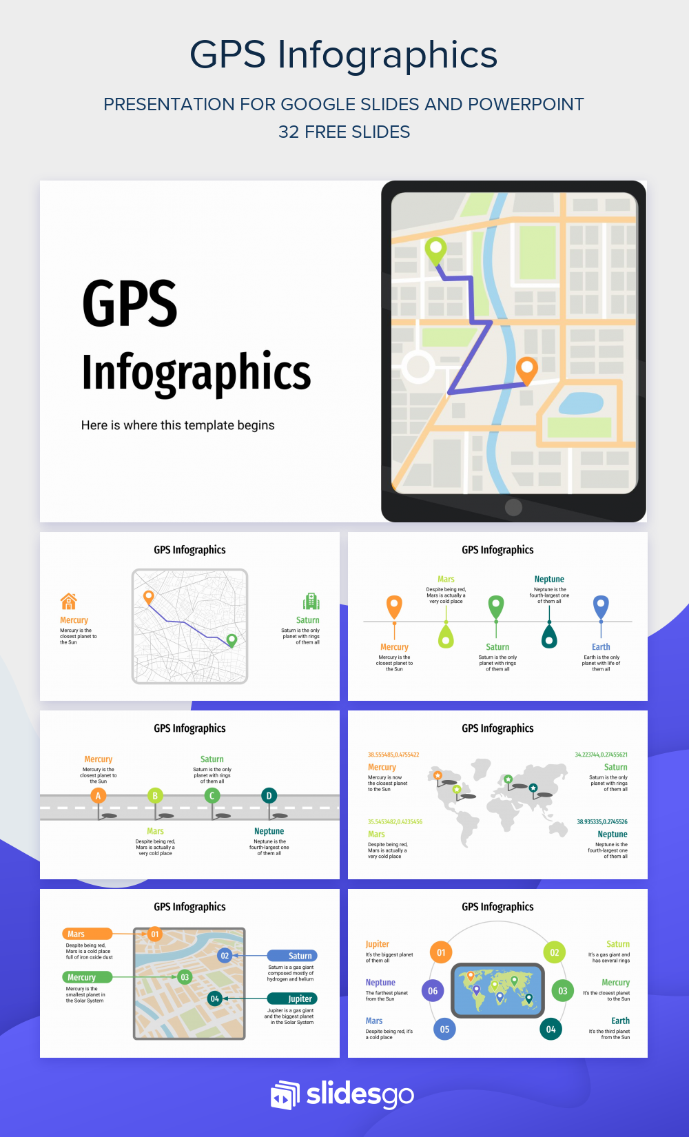GPS Infographics | Google Slides & PowerPoint Template