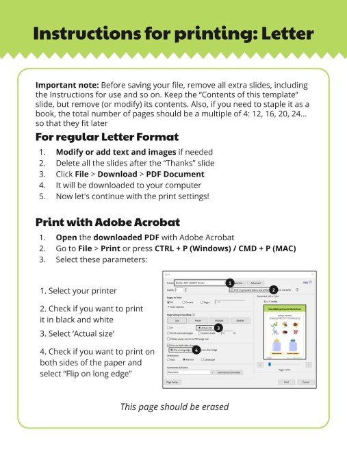 Identifying Insects Worksheet Template