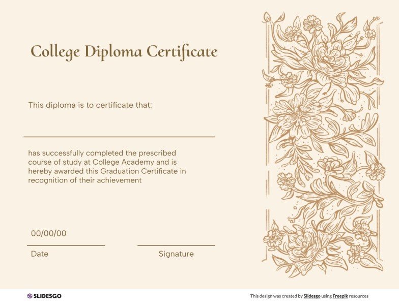 College Diploma Presentation