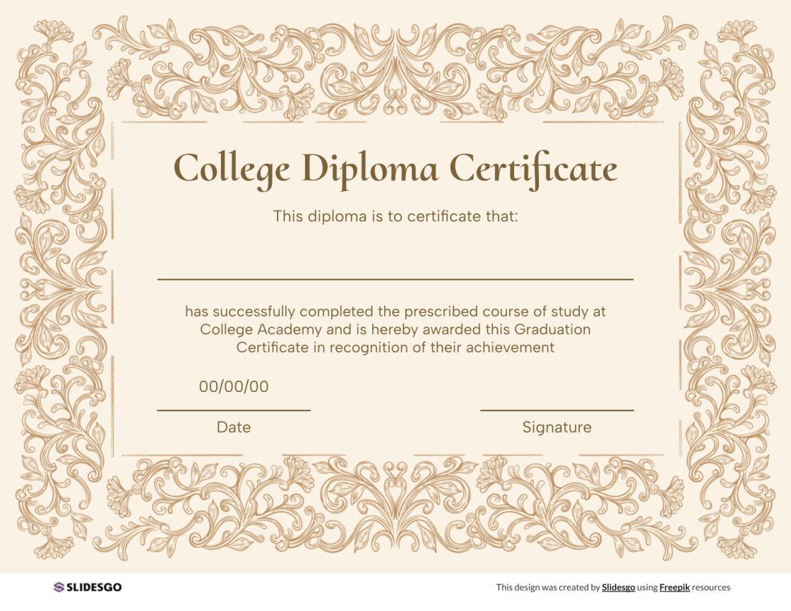 College Diploma Presentation
