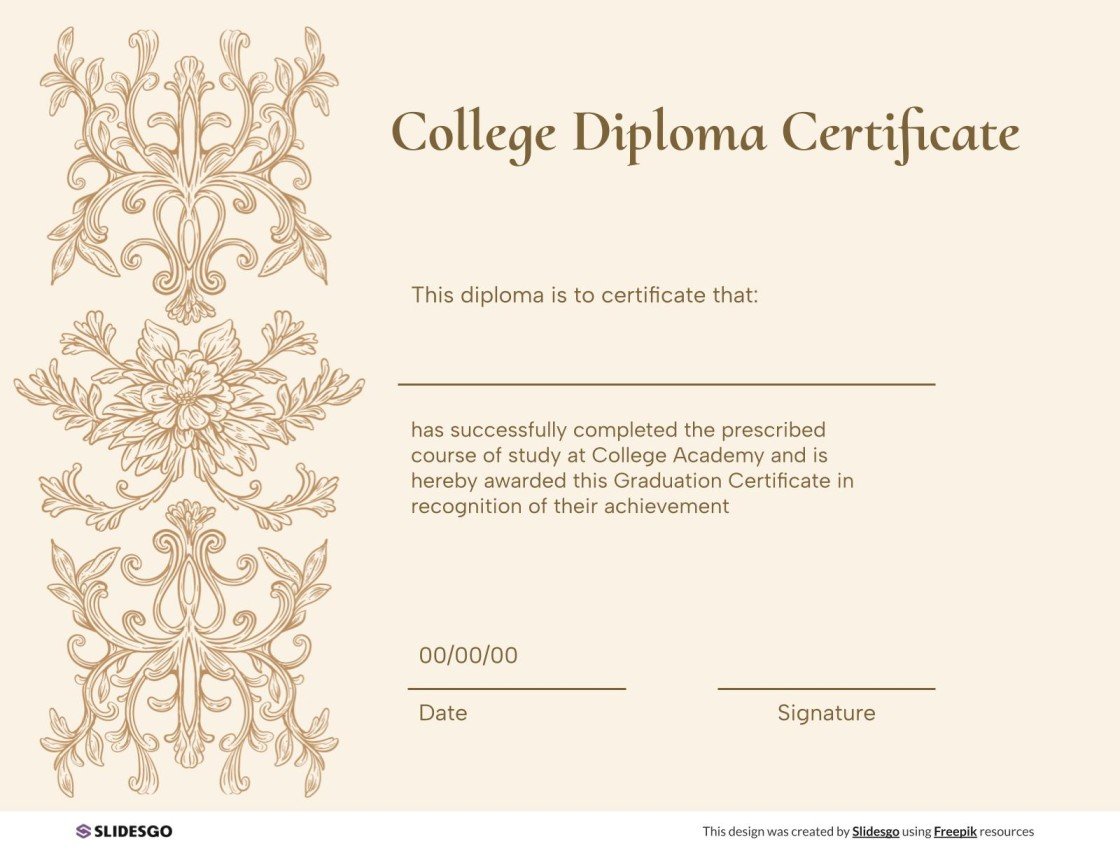 College Diploma Presentation