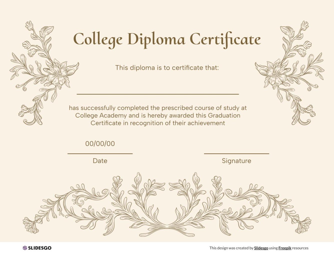 College Diploma Presentation