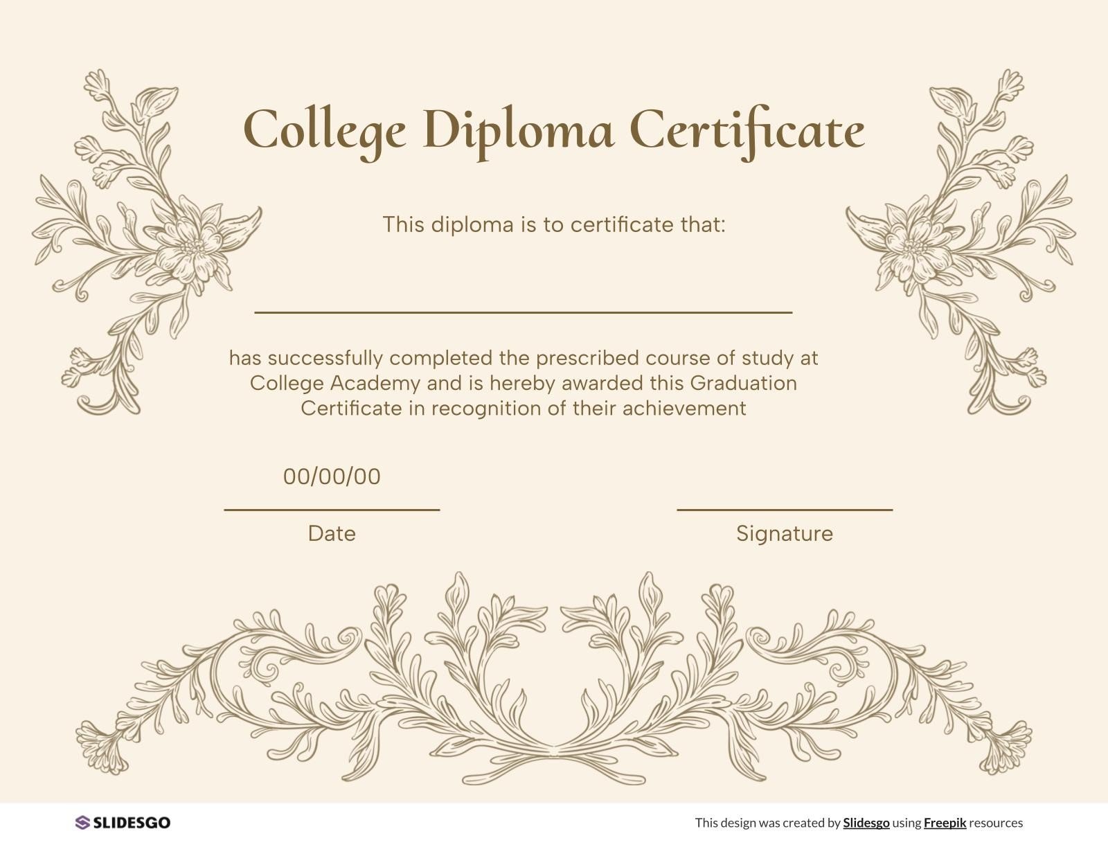 College Diploma Presentation