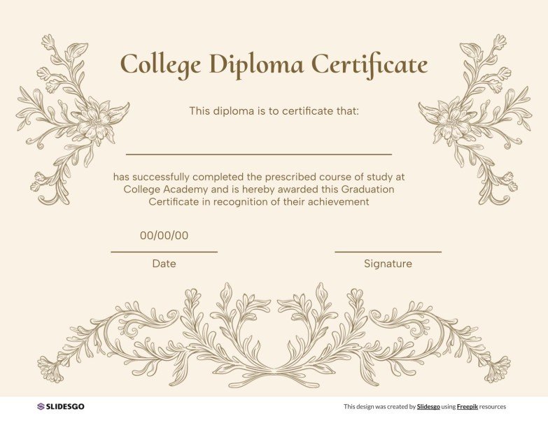 College Diploma Presentation