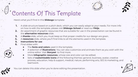 Pitch deck mágico con doodles | Google Slides y PowerPoint