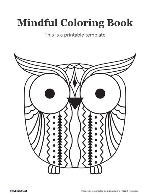 Mindful Coloring Book Template