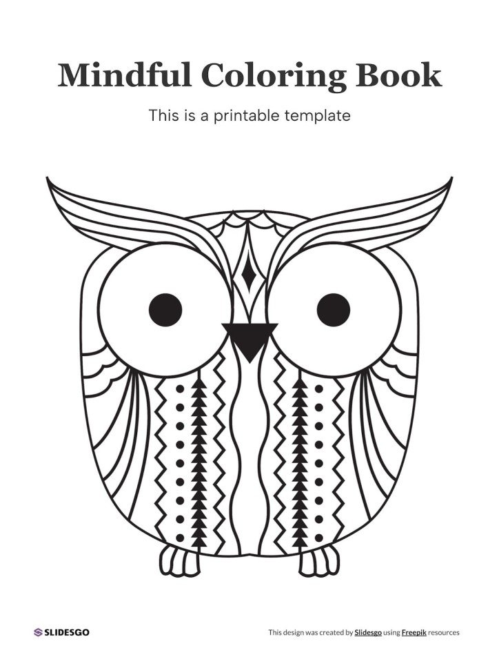 Mindful Coloring Book Template