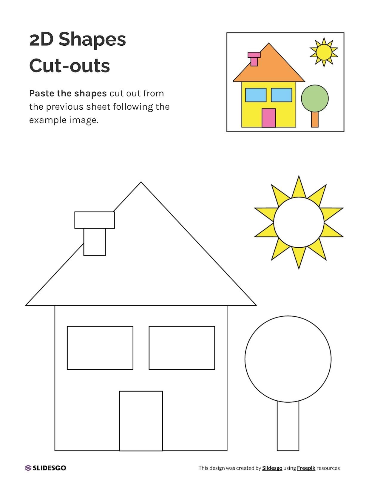 2D Shapes Cut-outs Template