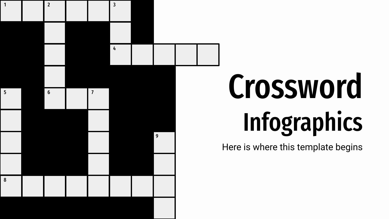 Crossword Infographics Google Slides Theme PPT Template