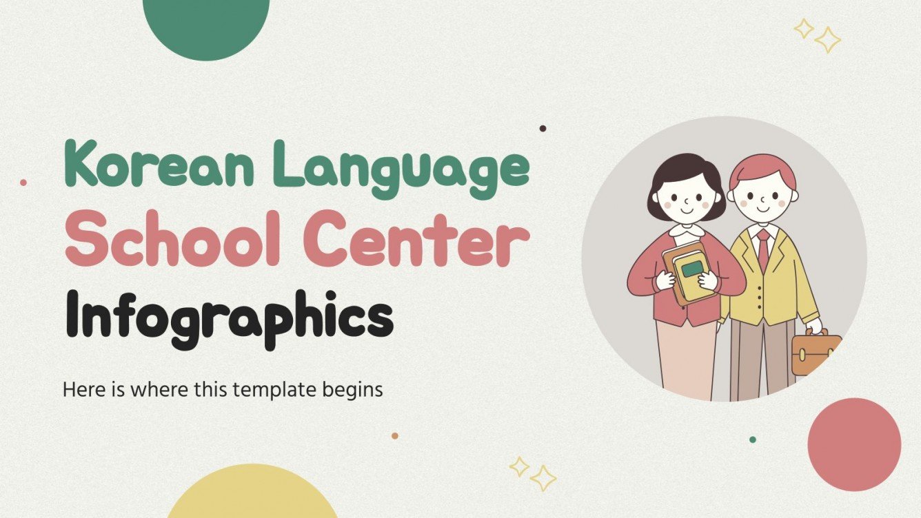 Minimalist Korean Language Center Google Slides and PowerPoint Template