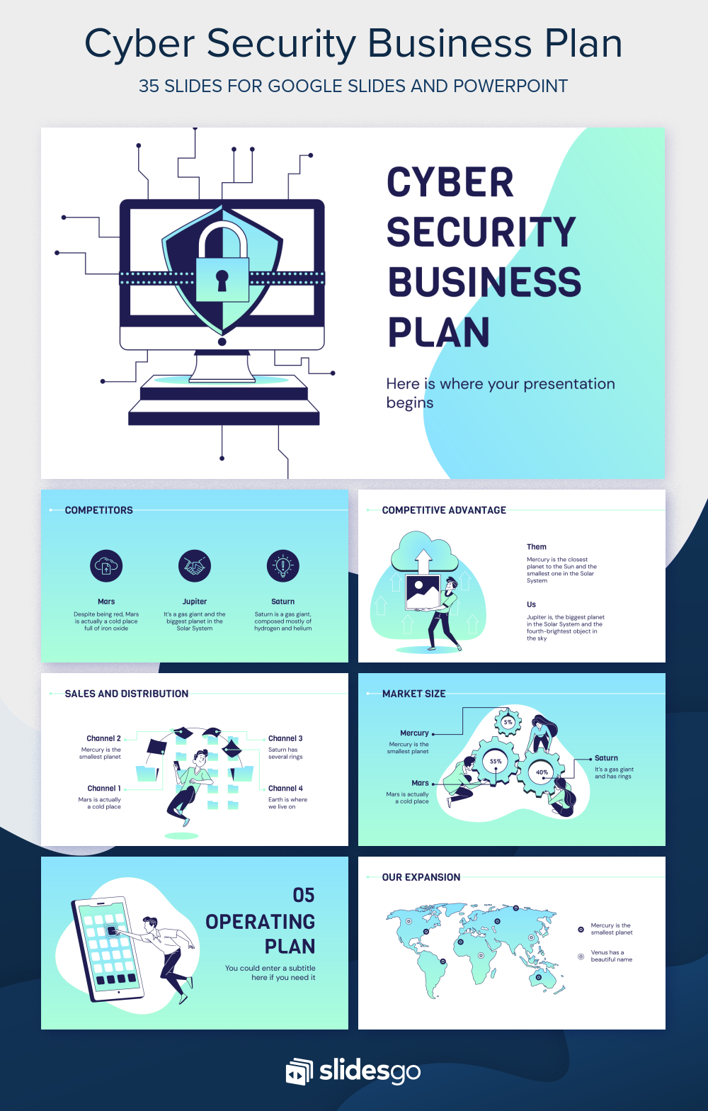 Cyber Security Business Plan Google Slides PPT Template