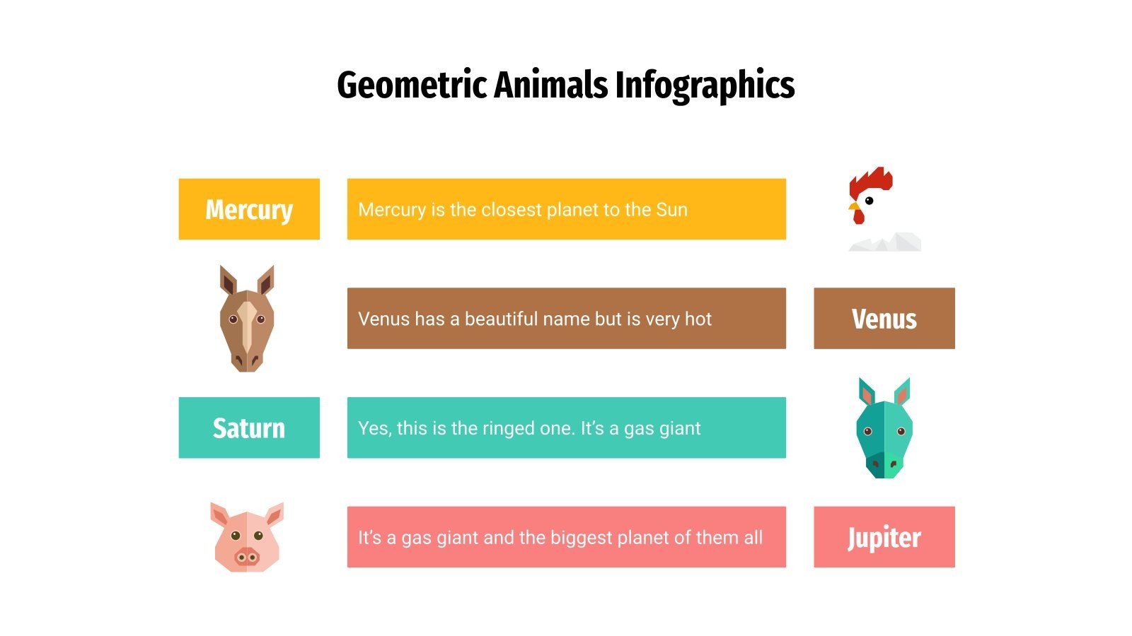 Geometric Animals Infographics | Google Slides & PPT