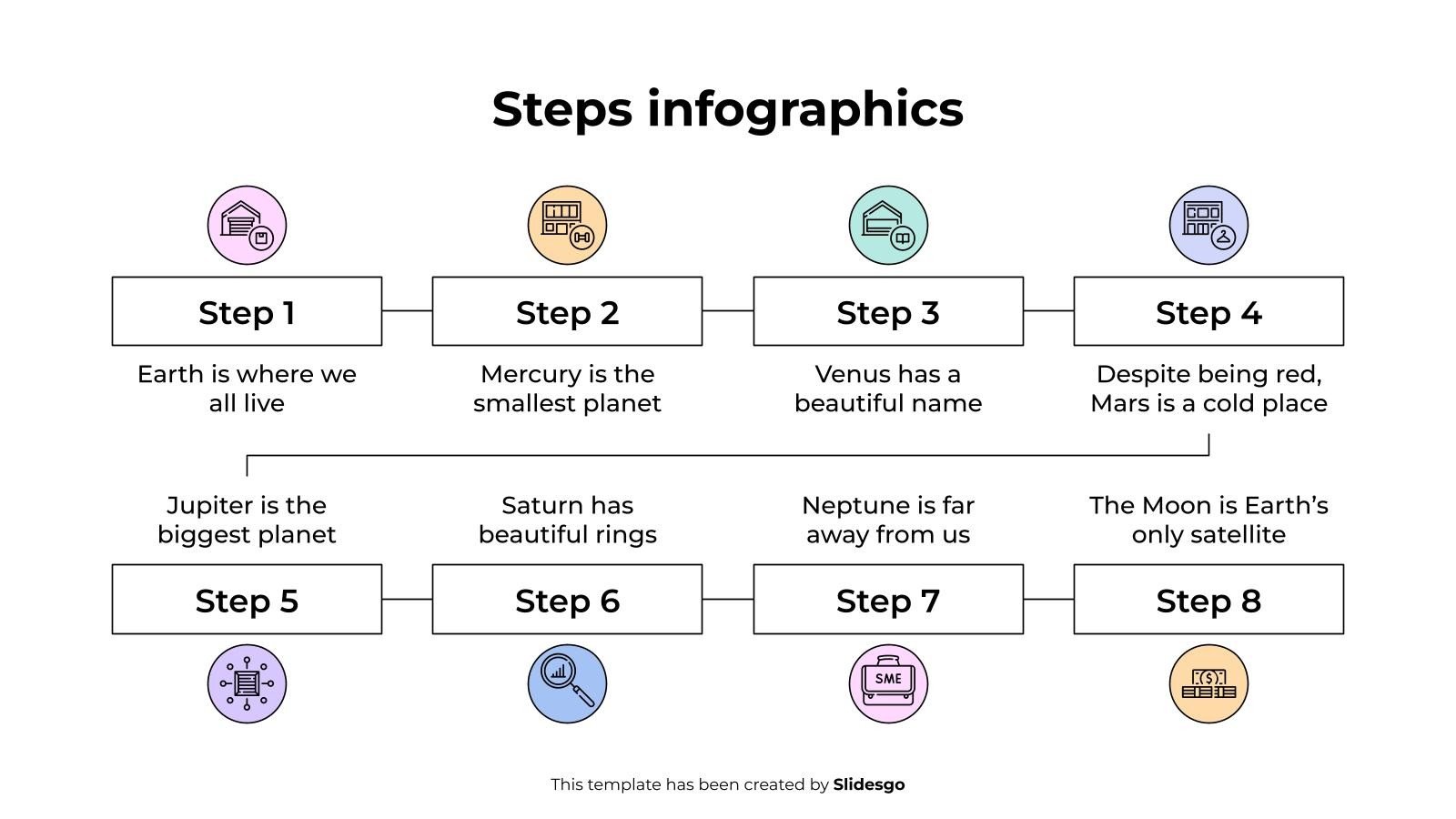 Steps Infographics Template