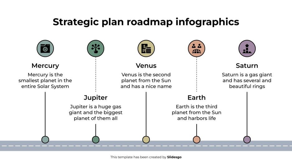 Strategic Plan Roadmap Infographics Template