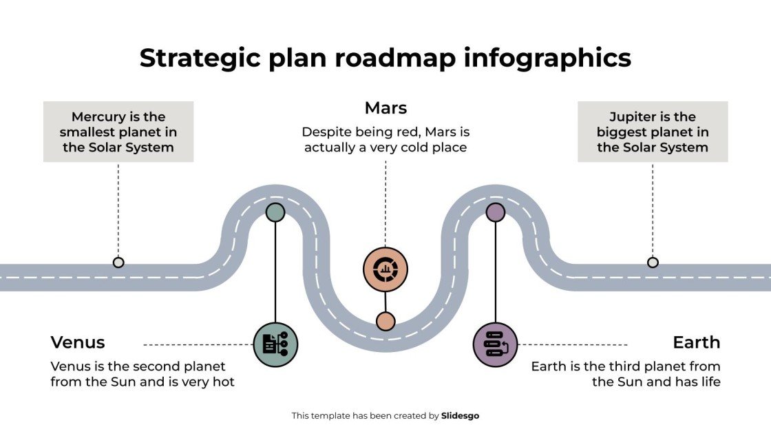 Strategic Plan Roadmap Infographics Template