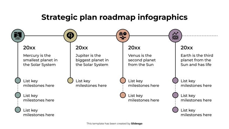 Strategic Plan Roadmap Infographics Template
