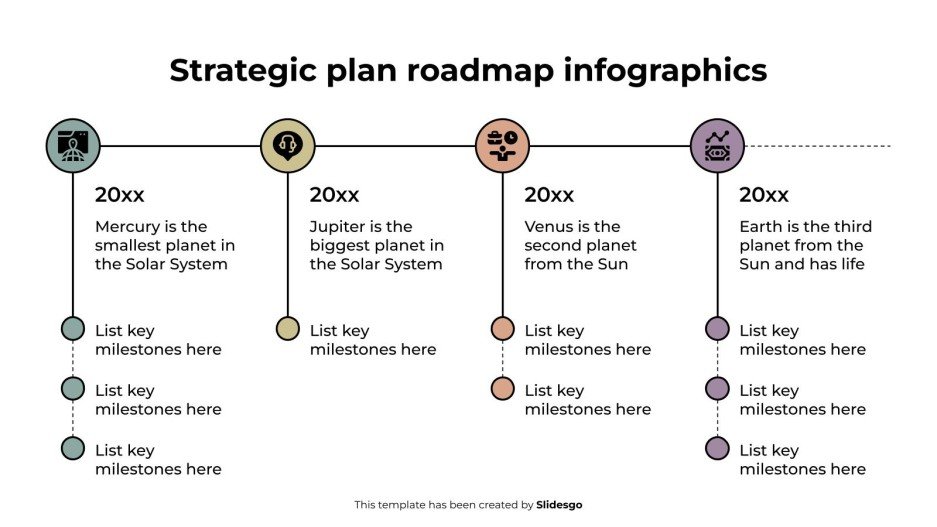 Strategic Plan Roadmap Infographics Template