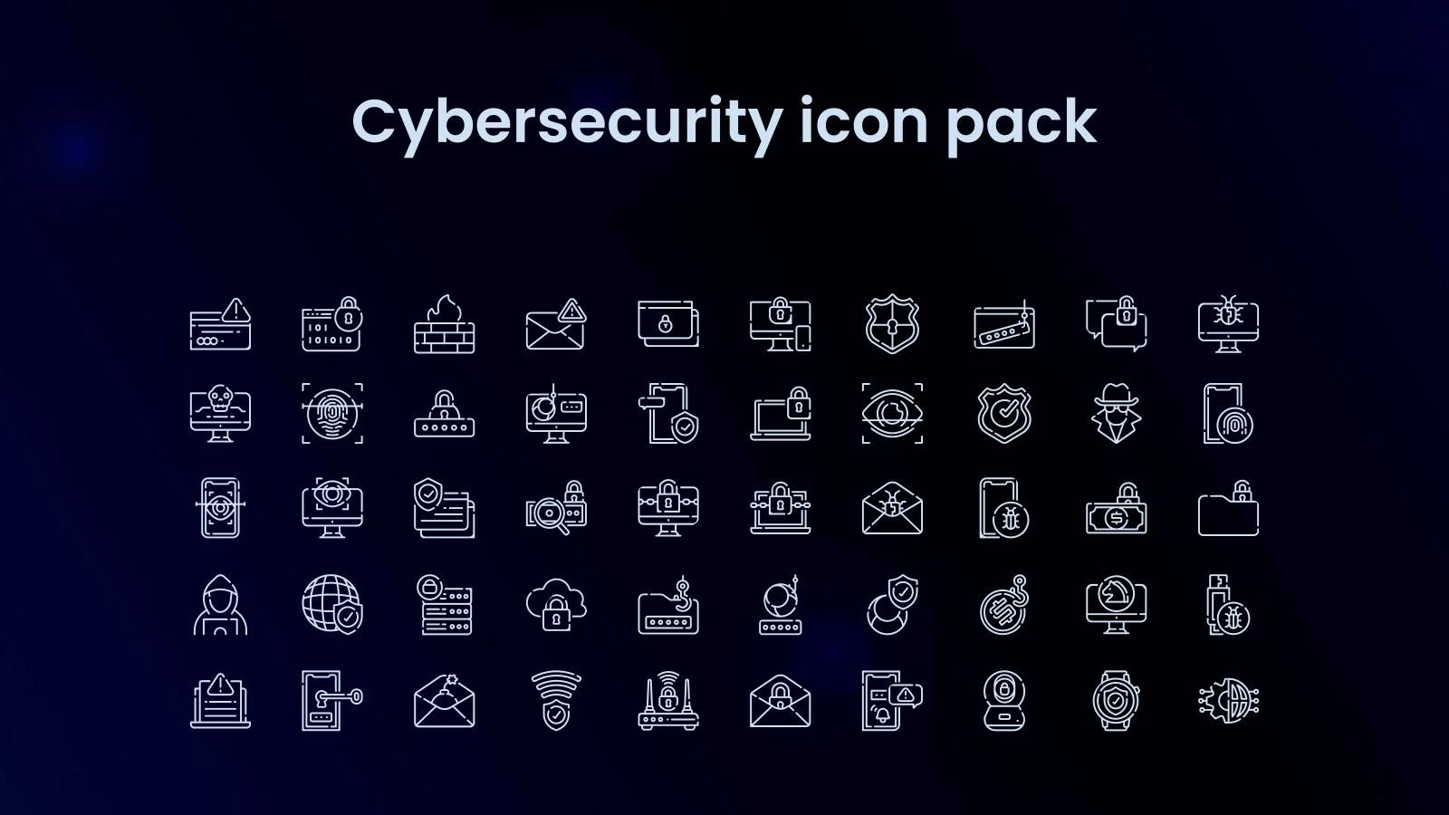 Cybersecurity Icon pack Template