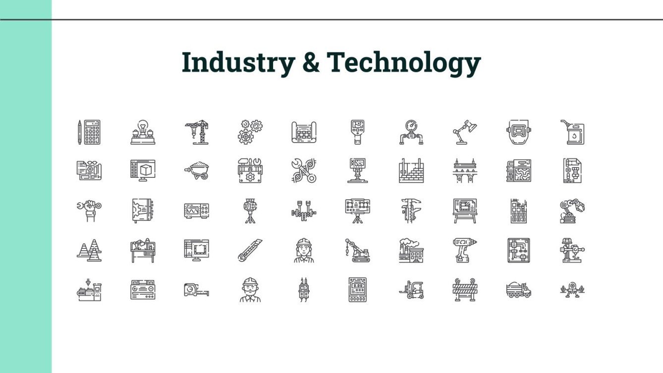 Industry & Technology Icon Pack Template