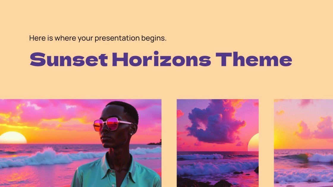 Free Sunset-themed templates for Google Slides & PowerPoint