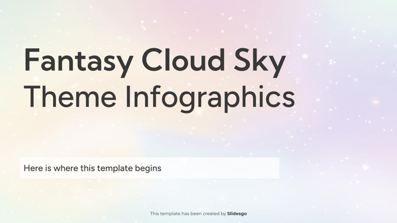 Fantasy Cloud Sky Theme Infographics Template