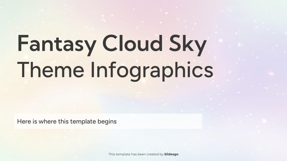 Fantasy Cloud Sky Theme Infographics Template