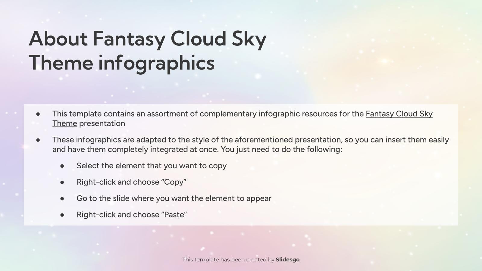 Fantasy Cloud Sky Theme Infographics Template