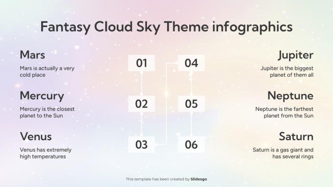 Fantasy Cloud Sky Theme Infographics Template