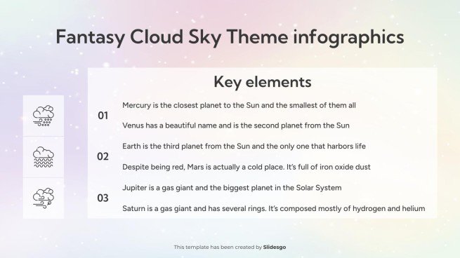 Fantasy Cloud Sky Theme Infographics Template