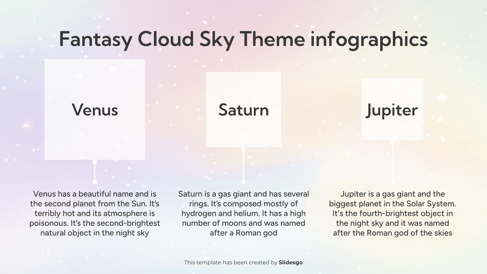 Fantasy Cloud Sky Theme Infographics Template