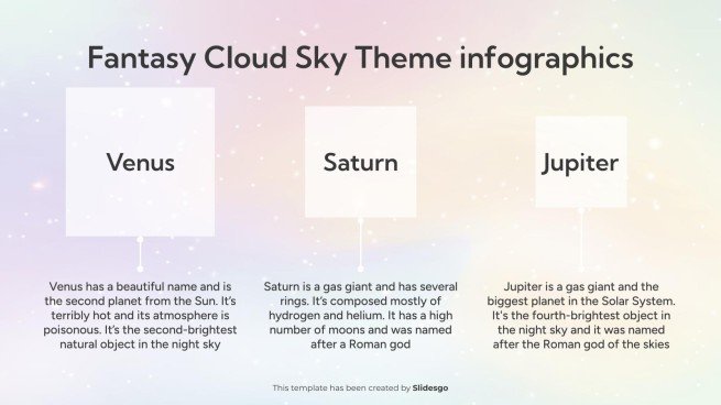 Fantasy Cloud Sky Theme Infographics Template