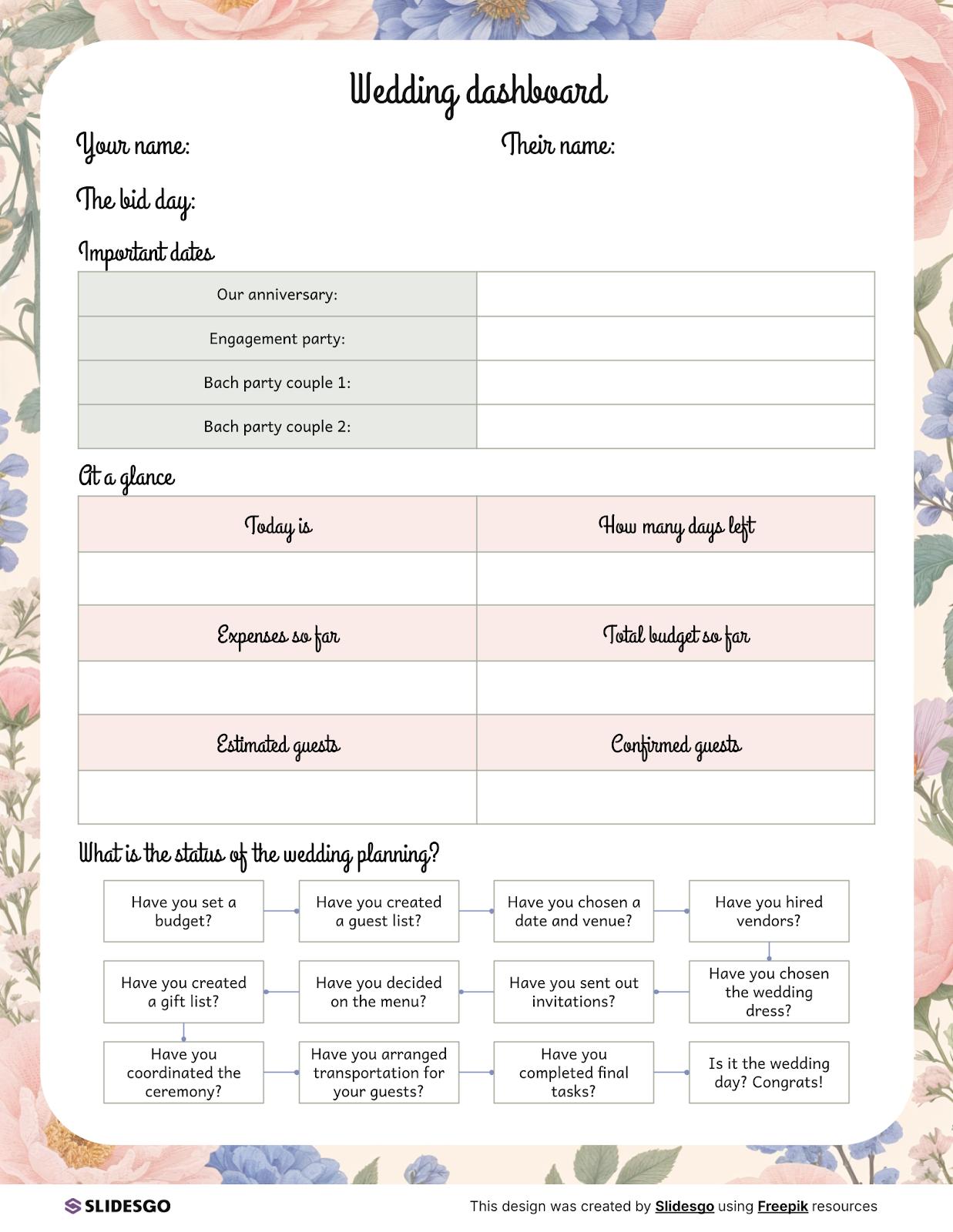 Wedding planner printable pdf 60 photos - Astyledwedding.com