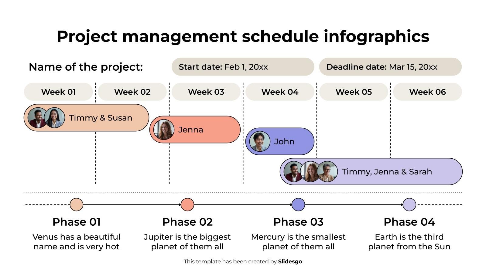 Project Management Schedule Infographics Template