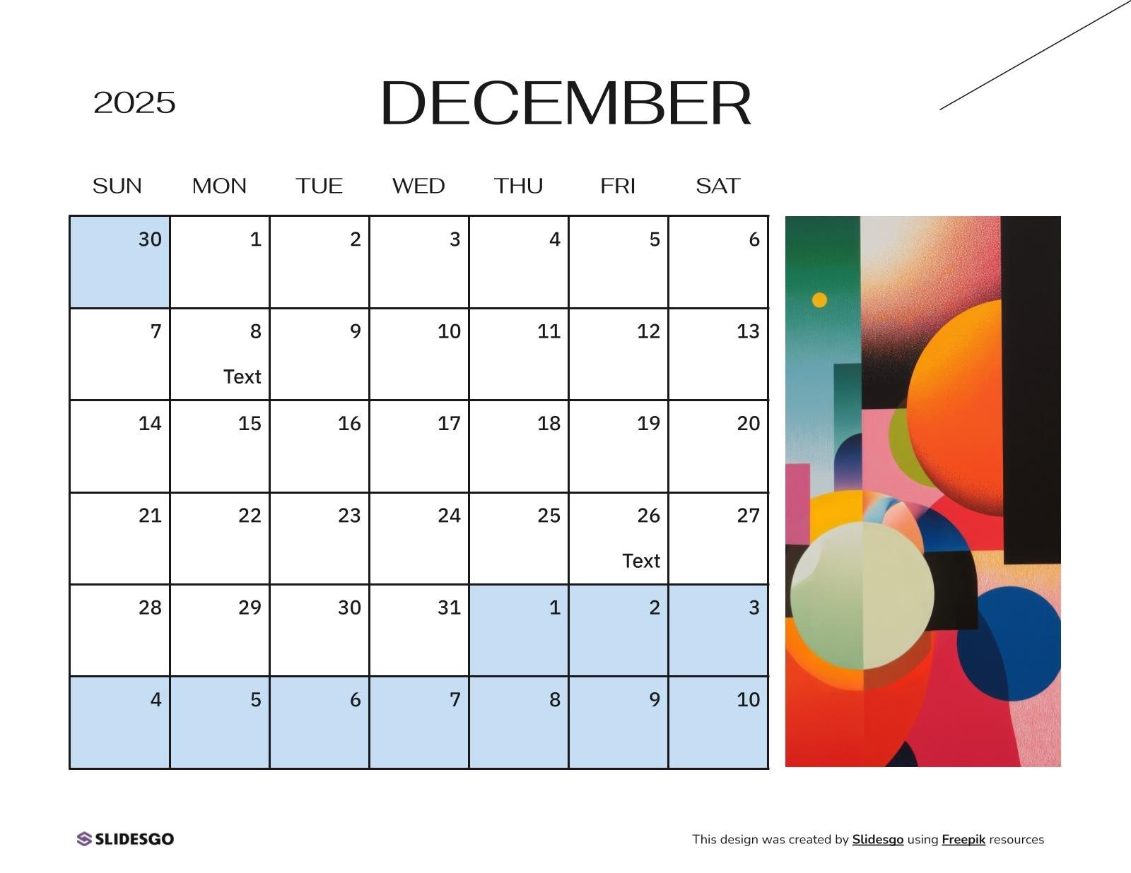 Abstract Calendar 2025 Presentation