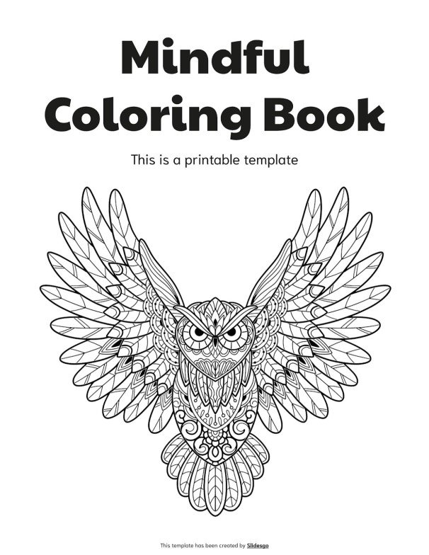 Mindful Coloring Book Template
