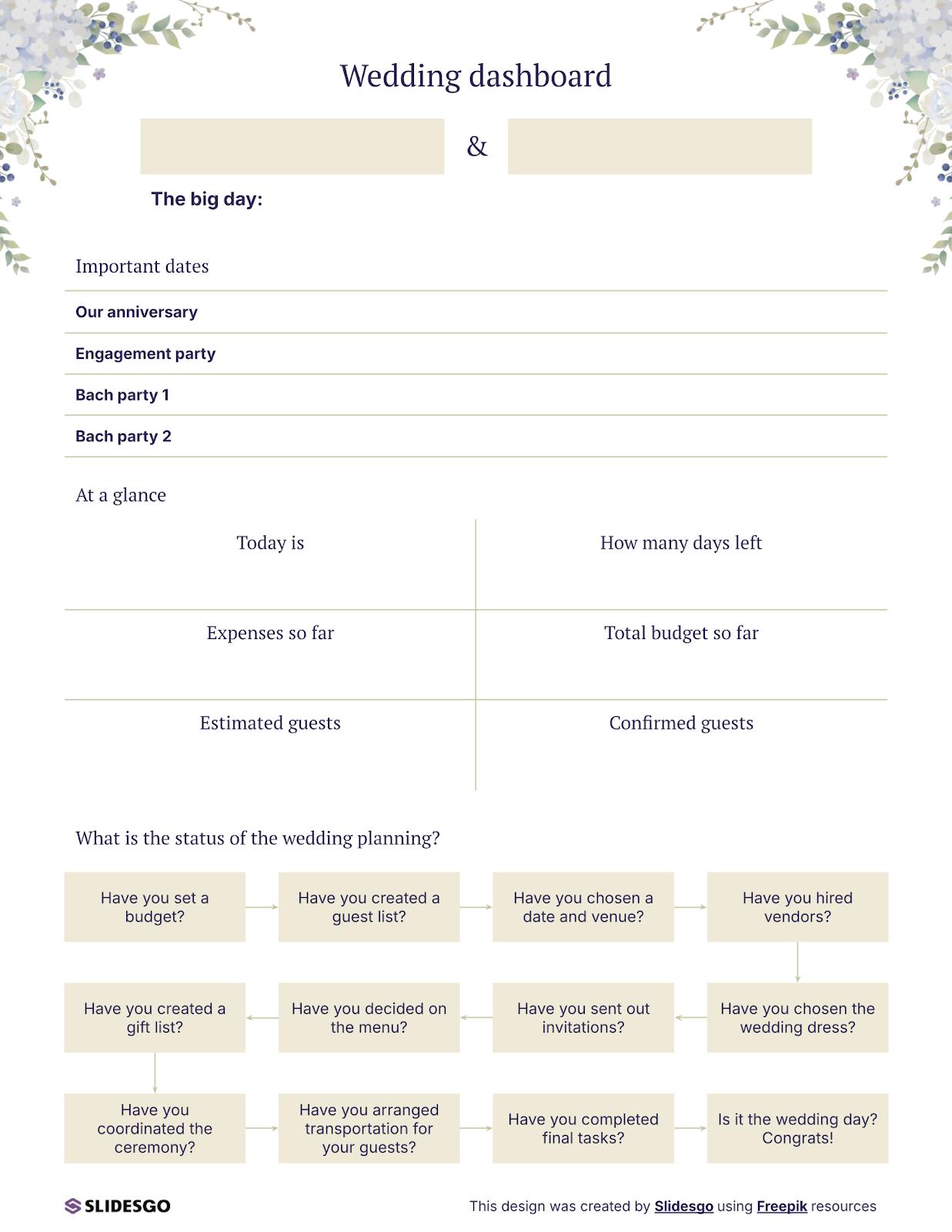 Wedding Planner Template