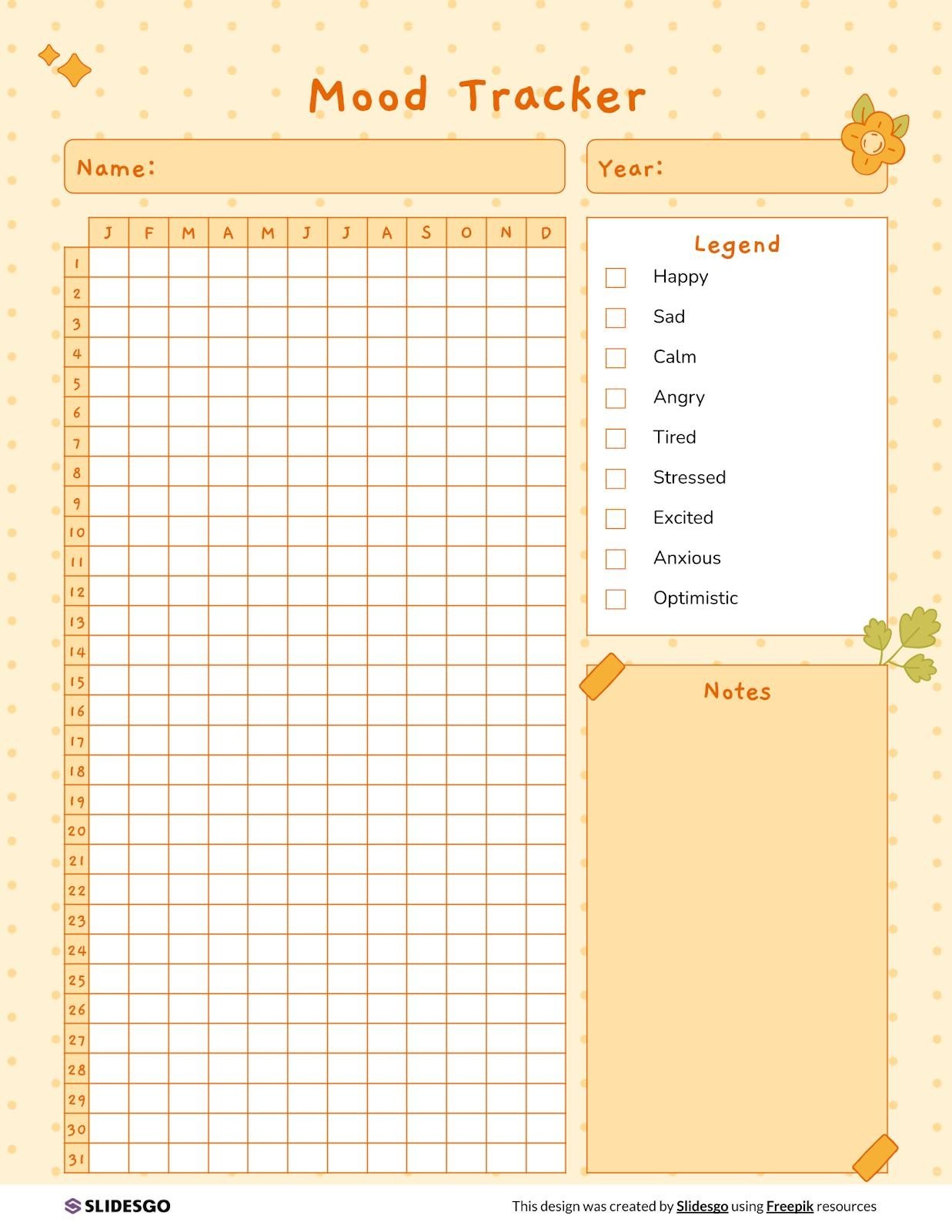 Mood Tracker Template
