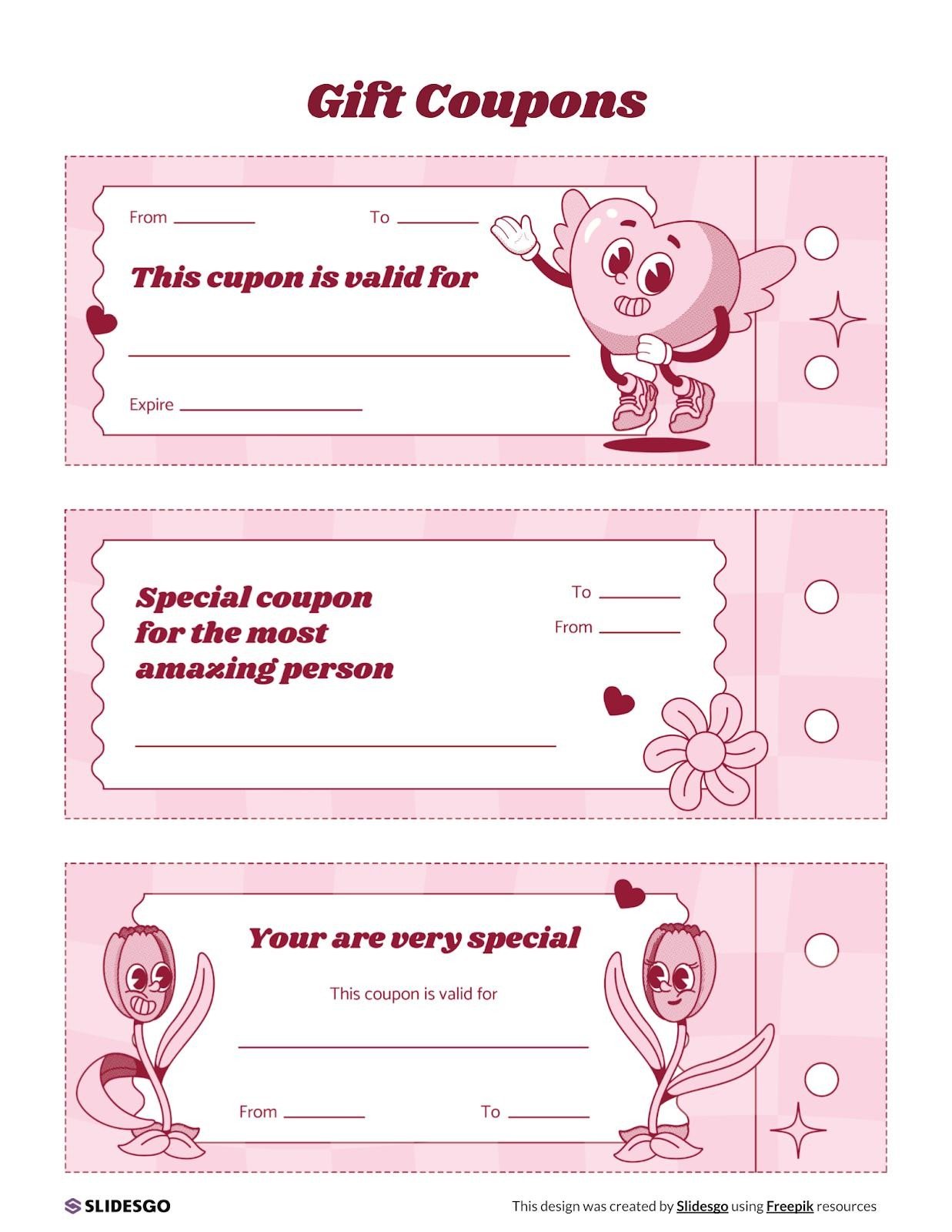 Gift Coupons Template