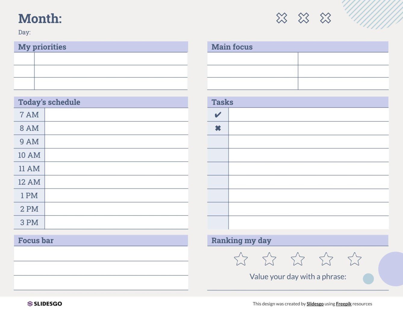 Free Planner Google Slides themes and PowerPoint templates