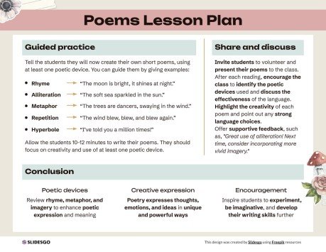 Poems Lesson Plan Template