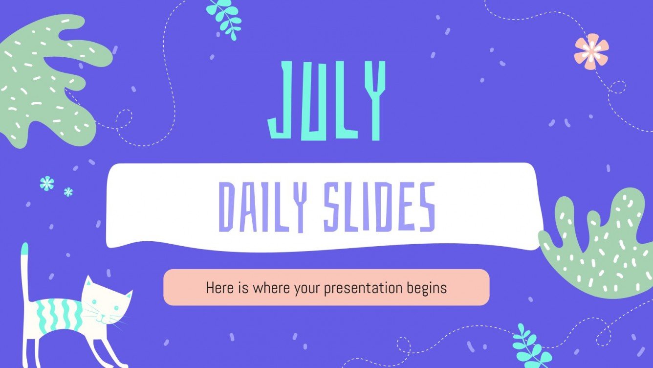 July Daily Slides | Google Slides & PowerPoint template
