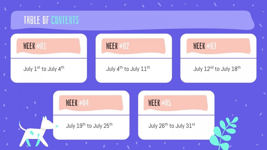 July Daily Slides | Google Slides & PowerPoint template