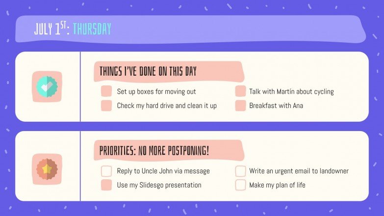 July Daily Slides | Google Slides & PowerPoint template
