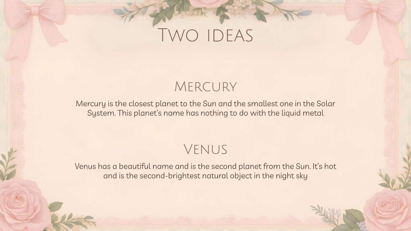 Coquette Style Presentation