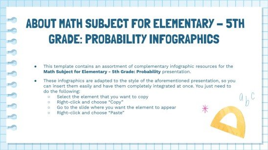 Math Subject for Elementary: Probability Infographics
