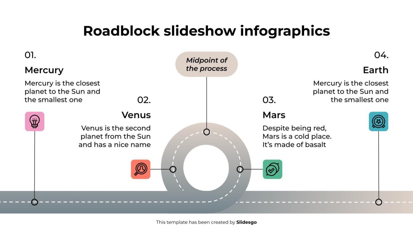 Roadblock Slideshow Infographics Template