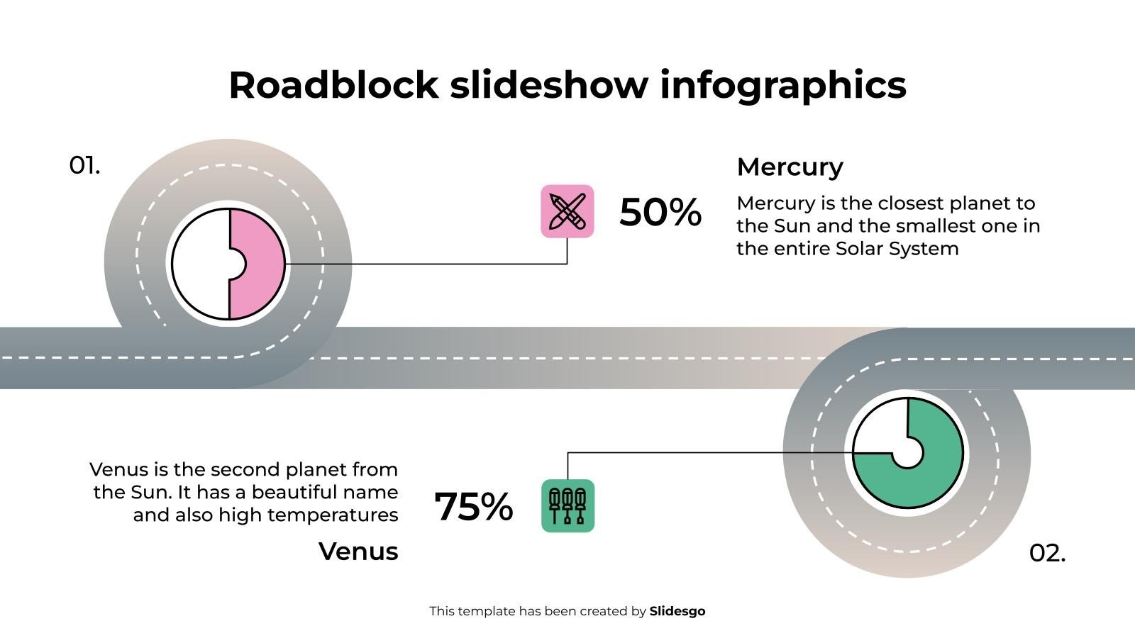 Roadblock Slideshow Infographics Template