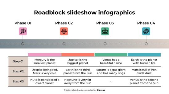 Roadblock Slideshow Infographics Template