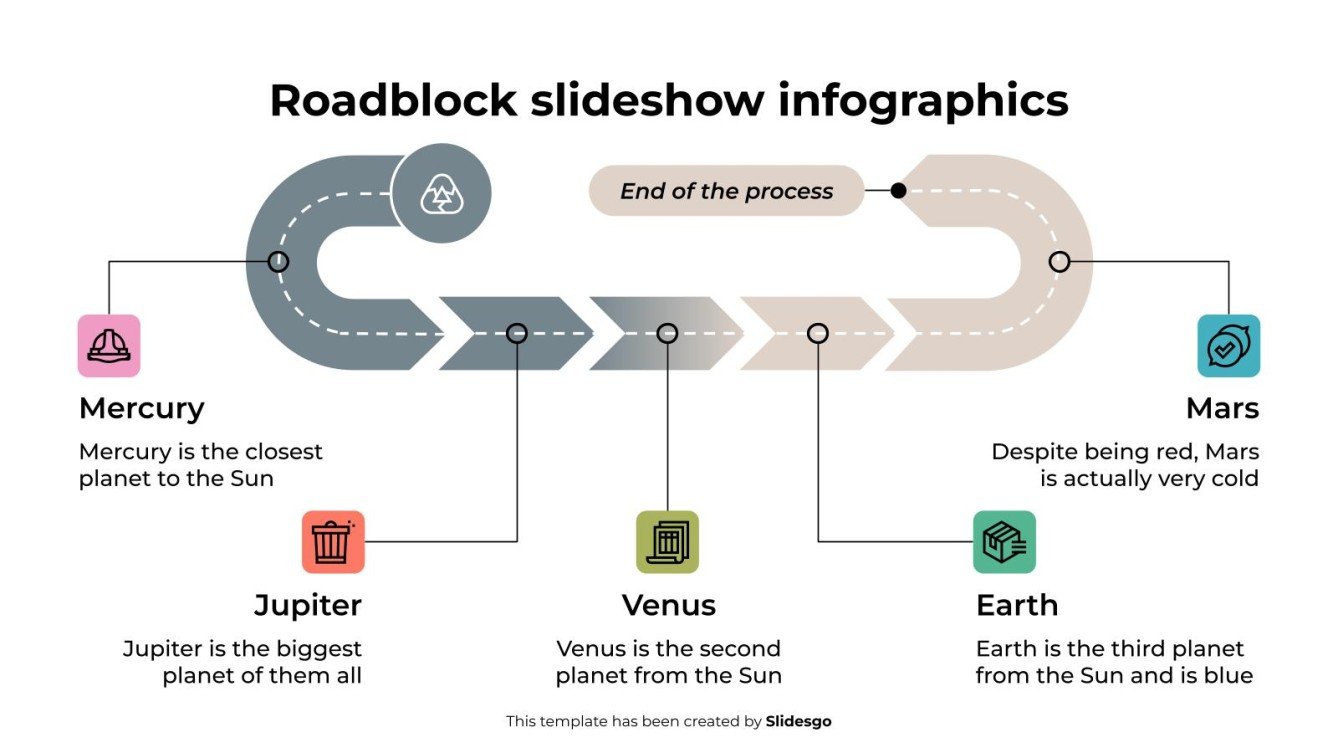 Roadblock Slideshow Infographics Template