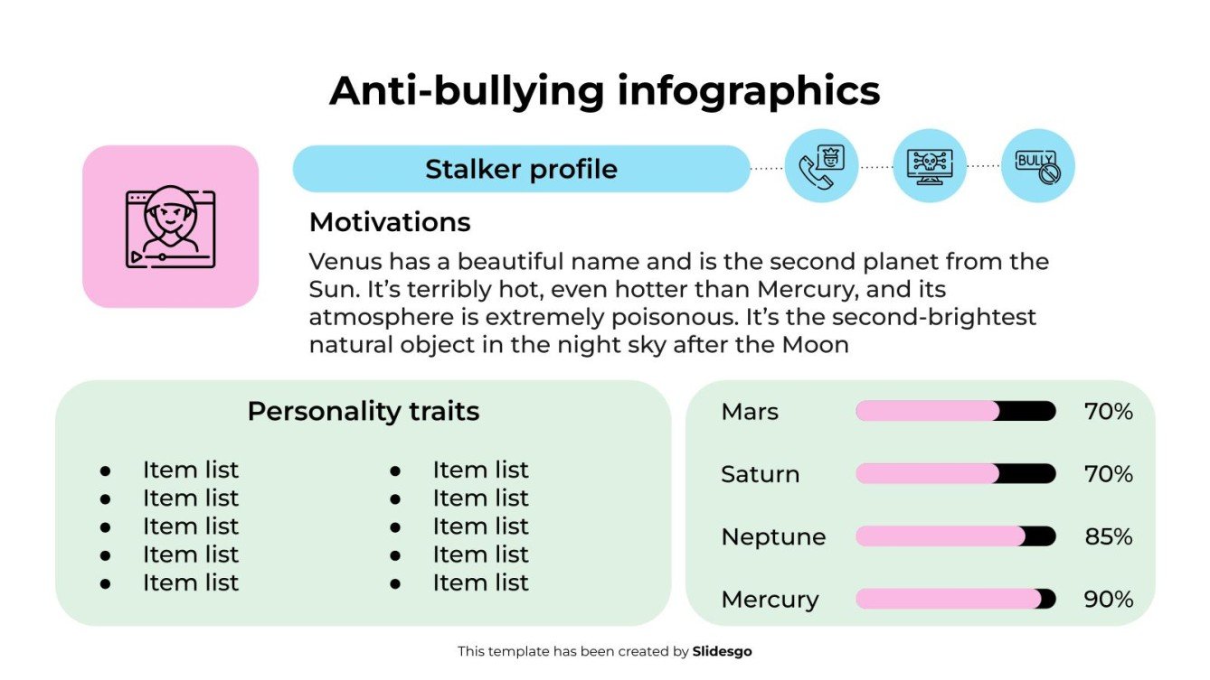 Anti-Bullying Infographics Template
